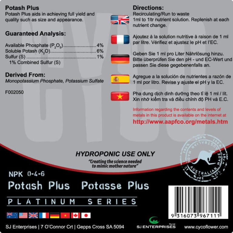 CYCO POTASH PLUS - Cyco Plantinum Series